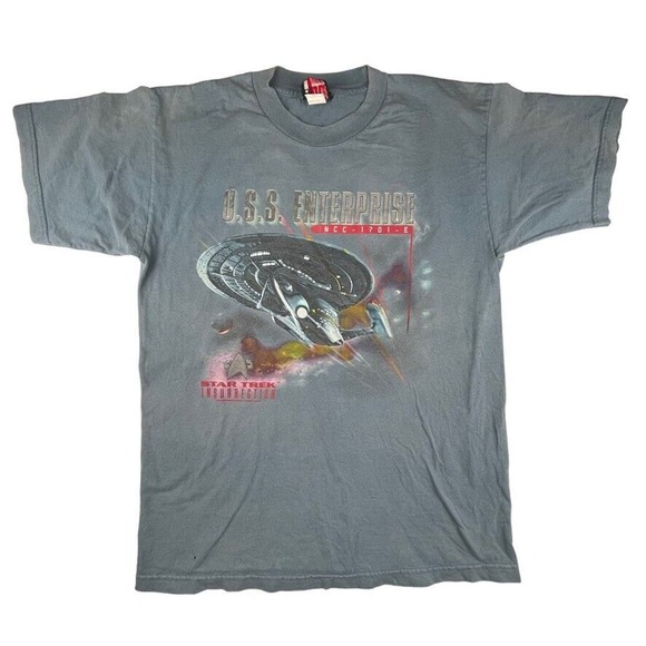 giant | Shirts | Vintage Star Trek Insurrection Uss Enterprise Tshirt ...
